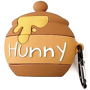 Cute Case Compatible with Apple AirPods Pro Cartoon Anime Cool Kawaii Food Cover Silicone Shell Anti-Fall Cases for New Apple AirPods 2019 for Men Women (AirPods Pro, Hunny)