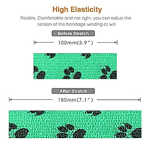 AUPCON Vet Wrap Cohesive Bandages Bulk Self Adhesive Bandage Wrap Self Adherent Wrap Non-Woven for Dogs Pet Animals & Ankle Sprains & Swelling 2 Inch x 5 Yards