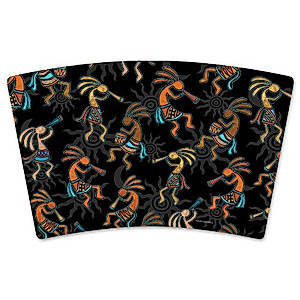 Mugzie Kokopelli Travel Mug with Insulated Wetsuit Cover, 16 oz, Black