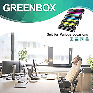 GREENBOX Compatible TN336 TN331 Toner Cartridge Replacement for Brother TN-336 TN-331 for MFC-L8850CDW HL-L8350CDW MFC-L8600CDW HL-L8250CDN HL-L8350CDWT Printer (4 Pack, Black Cyan Magenta Yellow)