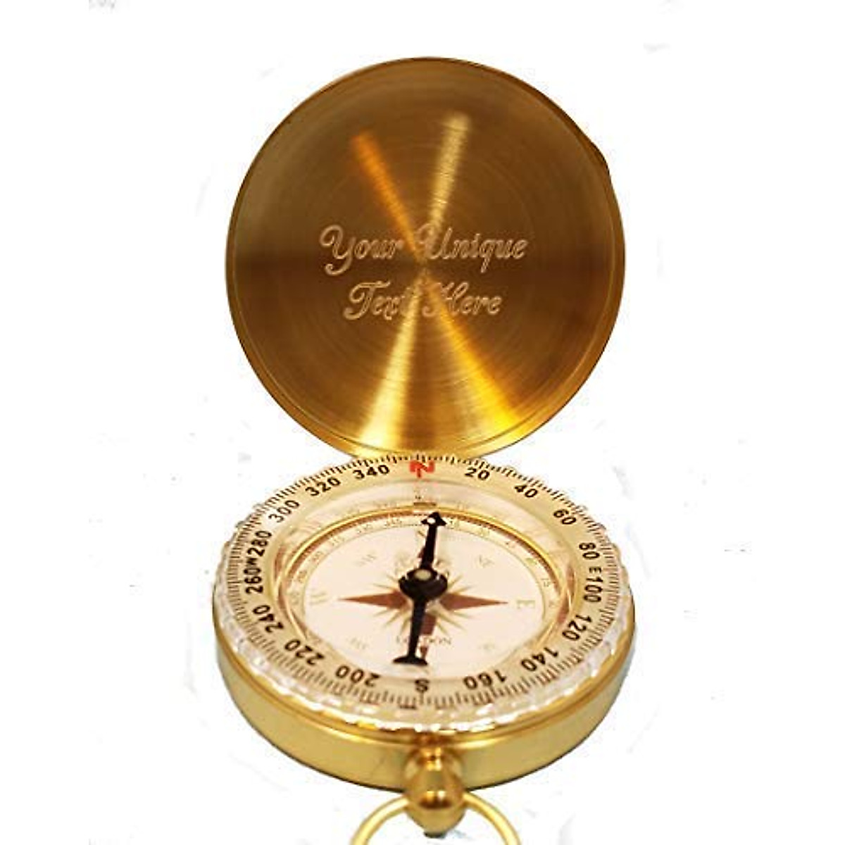 Stanley London Personalized Pocket Compass Engraved Joshua 1:9 (Be Strong and Courageous) - Great for Baptism, Confirmation, First Communion, Graduation (Compass & Box, Personalized)