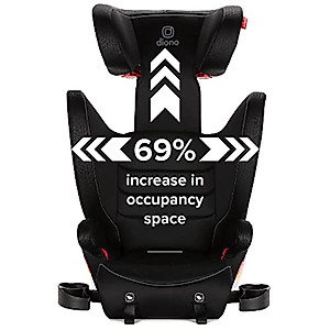 Diono Monterey 2XT Latch 2 in 1 High Back Booster Car Seat with Expandable Height & Width, Side Impact Protection, 8 Years 1 Booster, Black