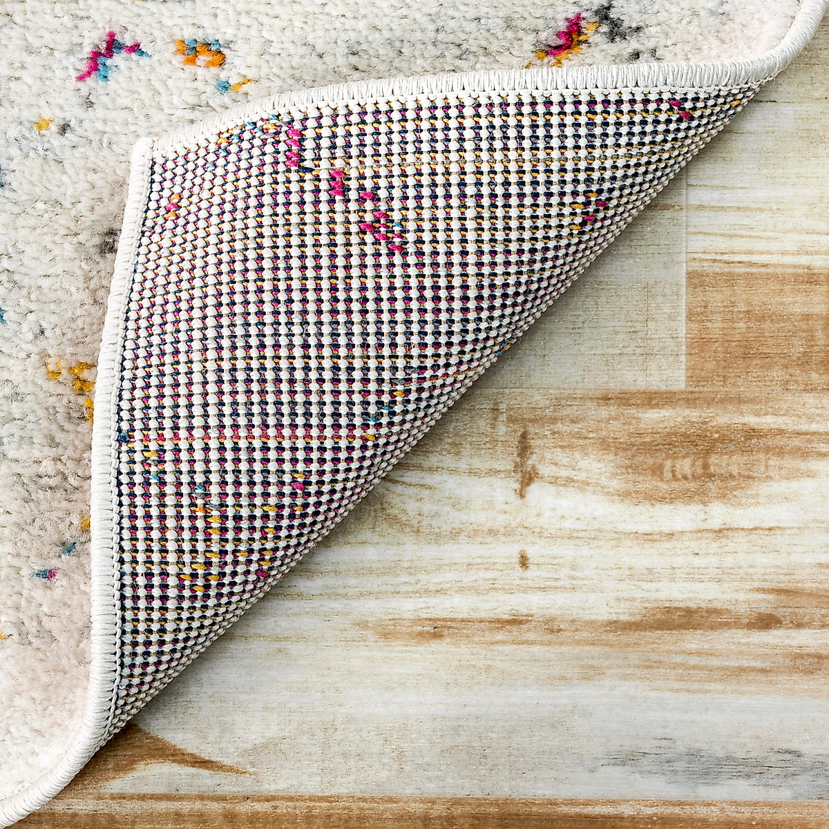 nuLOOM 8x11 Moroccan Blythe Area Rug, Light Multicolor, Faded Bohemian Design, Stain Resistant, For Bedroom, Dining Room, Living Room, Hallway, Office, Kitchen, Entryway