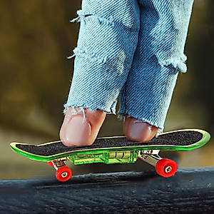 Beselley Mini Finger Skateboards for Kids Set of 25, Light up Mini Finger Toys LED Fingerboard Hand Skateboard for Creative Fingertips Movement Sports Finger Skater Valentine Gifts Party Favor