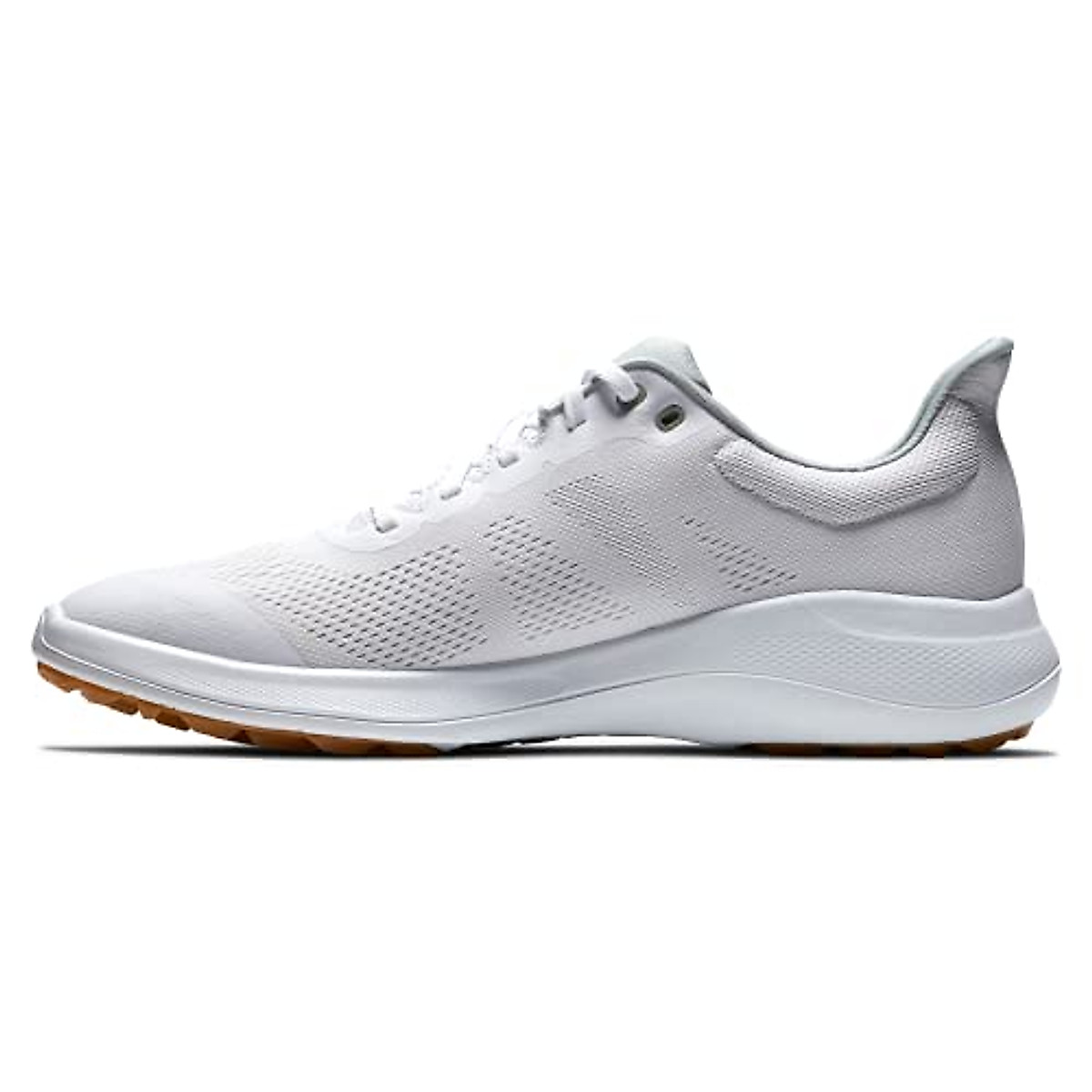 FootJoy Men's FJ Flex Golf Shoe, White/White/Tan, 10