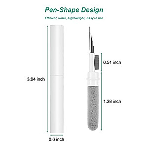 MOJOTORY Earbuds Cleaning Pen with Soft Brush, 18Pcs Bluetooth Earphone Cleaning Kit, Multifunctional Earpod Cleaner Set for Wireless Earbuds, Headphone, Cameras, Keyboard and Mobile Phone (White)