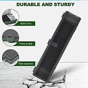 Luroad Stiff Hair Rig Tackle Box, Carp Fishing Storage Box Rig Board with 4pcs Hair Rigs, 12pcs Pins and 10pcs Barbed Fishing Hook in Rig Storage Box