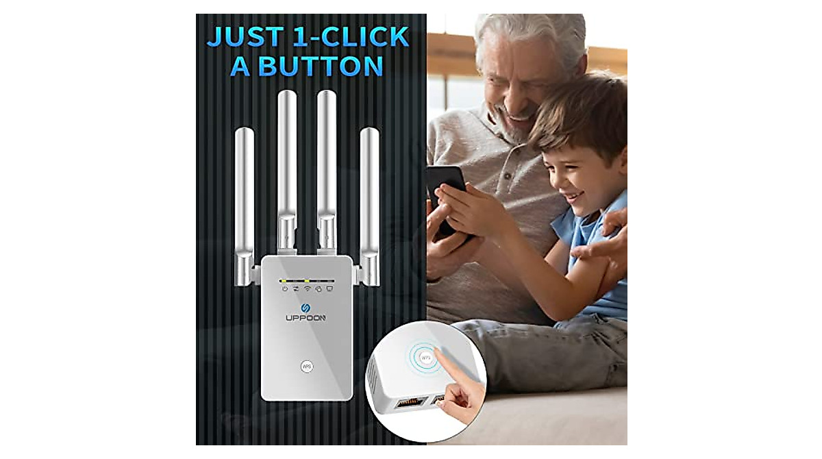 WiFi Extender, Wi Fi Extenders Signal Booster for Home Cover up to 8000 ...