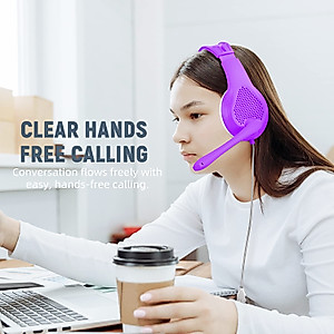 Anivia Computer Headsets Over Ear Headphones Wired Gaming Headset with Mic for PC Mac PS4 PS5 Xbox One, Stereo Surround Sound, Purple