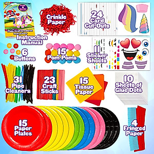 Creative Kids Make & Play Plate Craft Kit - Arts and Crafts Kit for Toddlers Ages 2, 3, 4, 5 Years Party Activity Kits for Toddler 3+