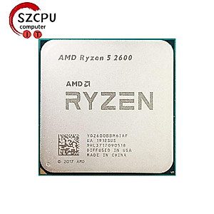 SAAKO Ryzen 5 2600 R5 2600 3.4 GHz Gaming Zen+ 0.012 Six-Core Twelve-Thread 65W CPU Processor YD2600BBM6IAF Socket AM4 Making Computers Process Data Faster