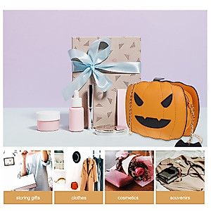 FENICAL Pumpkin Bag Crossbody Bag Halloween Pumpkin Messenger Bag Devil Shoulder Chain Bag Pumpkin Purse for Gothic BagHalloween Purse Women Girls (Brown)