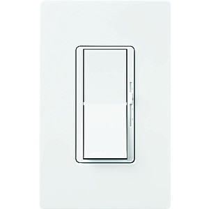 Lutron Diva 3-Speed Fan Control and Light Switch, Single-Pole/3-Way, 1.5A Fan/1A LED, DVFSQ-LF-WH, White