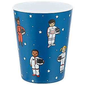 Colorfull Plates 3 Piece Kids Dinnerware Set, Space Themed, BPA-Free Melamine, Multicolor, Toddler Feeding Set