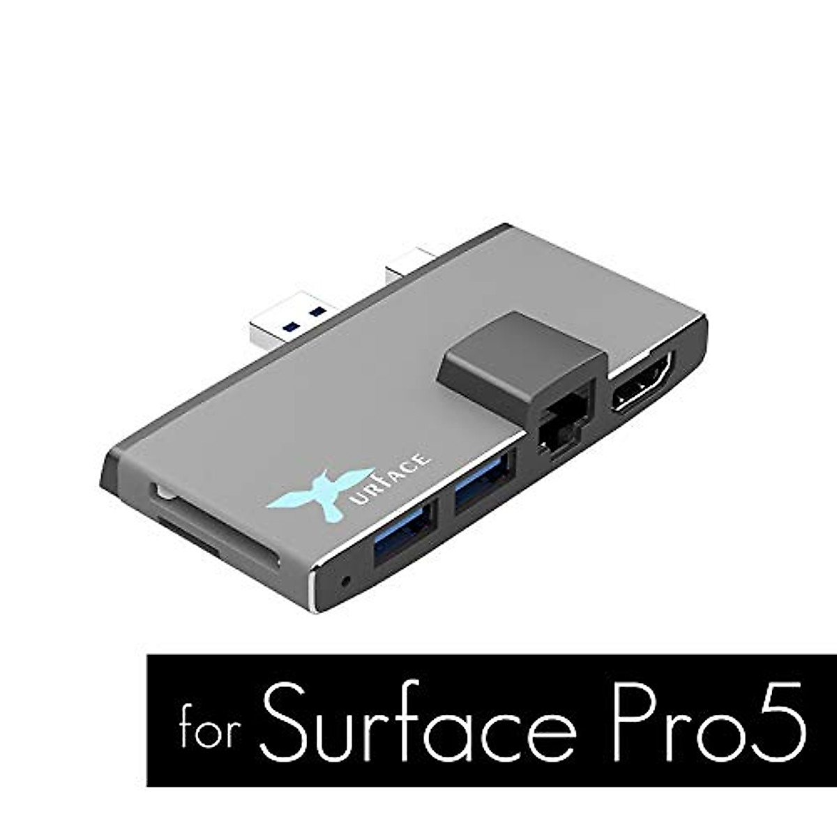 IMD-SUR331 Docking USB Hub for Surface Pro5 with LAN Port, Silver