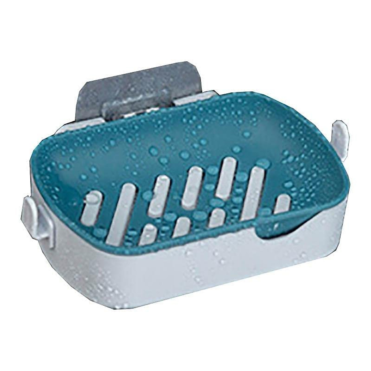 LAMEF 2 Packs Shower Corner Shelf with Soap Holder, Bathroom Shower Organizer with Toothpaste Dispenser and Toothbrush Set Holder, Shower Corner Caddy with Adhesive Hooks for Bathroom Storage