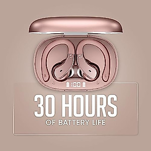 Runner 40- Wireless Earbuds for Running, Small Bluetooth Earbuds for Small Ears Women, Running Bluetooth Earbuds, Small Wireless Earbuds for Small Ear Canals with EarHooks, Over The Ear Earbuds