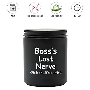 Lihome Boss Gifts for Men - Boss Day Gifts, Natural Soy Wax Smoke Vanilla Candle(7oz)