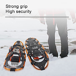EXUAN 21Inches Light Weight Snowshoes for Women Men and Youth, Lightweight Snowshoes Set with Tote Bag, Special EVA Padded Ratchet Binding