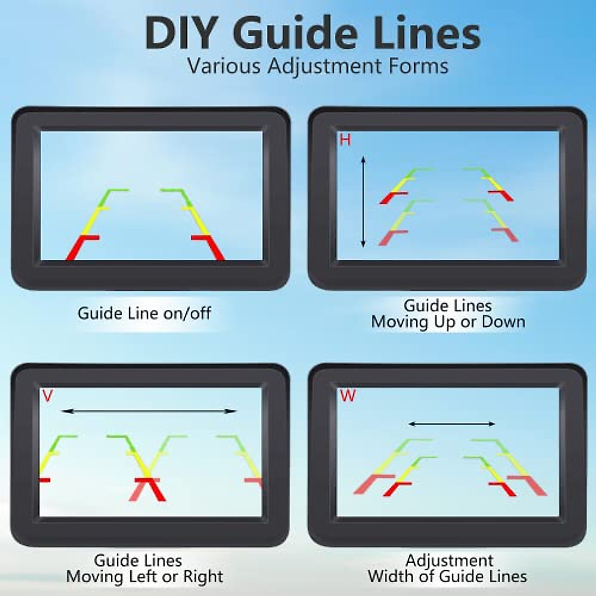 Backup Camera Rear View Monitor Kit, for Car Truck Minivan,Waterproof,Night Vision,Easy Installation, 4.3inch