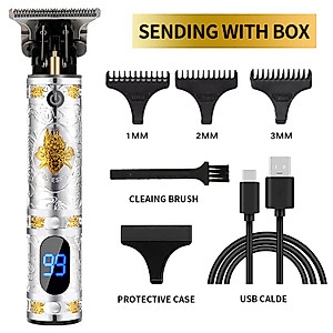 You future Professional Cordless Hair Trimmer,T-Blade Hair Clippers for Men,Zero Gapped Trimmers Line Up Detailer Trimmer Edgers T10 0