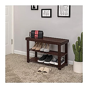 MFCHY Shoe Rack 3 Tiers Shoe Changing Stool Shoe Storage Rack Sitable Storage Rack Shoe Rack
