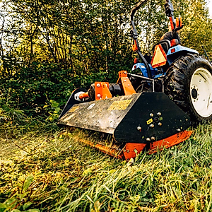 Titan Attachments 3 Point 68in Flail Mower, 40-60 HP Mowing Attachment for Category 1 Tractors and Loaders
