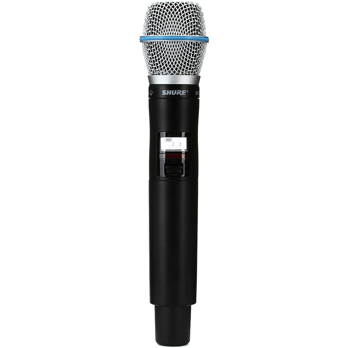 Shure QLXD2/B87A Handheld Transmitter with BETA 87A Vocal Mic Capsule - for use with QLX-D Digital Wireless Microphone Systems, Receiver Sold Separately | G50 Band (QLXD2/B87A=-G50)