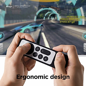 elago R1 Case Compatible with 2022 Apple TV 4K Siri Remote 3rd Gen, Compatible with 2021 Apple TV Siri Remote 2nd Gen- Magnet Technology, Lanyard Included, Full Access to All Functions [Jean Indigo]