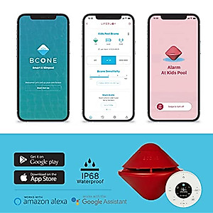 Multi BCone Smart Floating Pool Safety Alarm System + Additional Pool Unit, Compatible with Alexa and Google Assistant, Wi-Fi Connectivity, App Control from Anywhere. Powerfully Loud Alarm