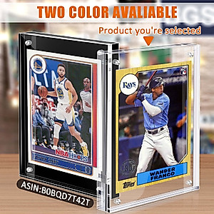 Acrylic Card Frame, Magnetic Trading Card Display Frames Desktop Display - 2 Sets Clear