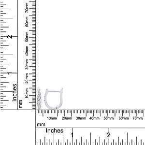 2/5 Carat (ctw) Lab Created Moissanite Diamond Huggie Hoop Earrings In 14K White Gold Over Sterling Silver (0.40 Cttw) Jewelry For Women, Gift For Her