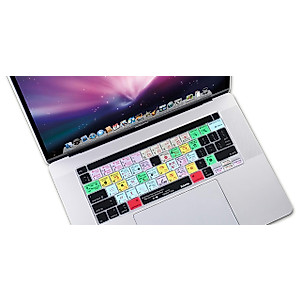 XSKN Ableton Live English Silicone Shortcuts Keyboard Cover Skin for 2019 New MacBook Pro 16 inch A2141 and 2020 New MacBook Pro 13.3 inch A2338 M1/A2251/A2289 with Touch Bar & Touch ID US Version