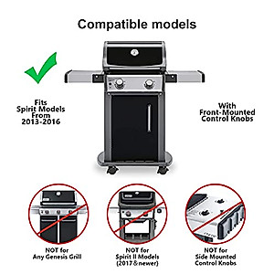only fire Burner Control Knobs Grill Knobs Replacement for Weber Spirit 200 Gas Grill with Front-Mounted Controls (Year 2013 and Newer)
