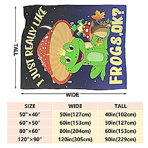Frog Blanket I Just Really Like Frogs Soft Plush Warm Flannel Throw Blanket Frog Gifts for Girls Women Cozy Fluffy Fleece Blanket Quilt Decor for Sofa Bed Couch 30x40in Extra Small for Pets