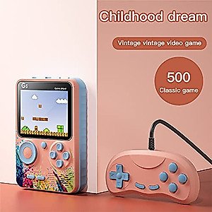 HANDA Instrument Handheld Game Player Video-Game 8 Bit Retro Mini Pocket Gameboy Handheld Game Console Built-in 500 Classic Games for Child Kids