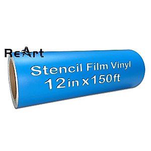 Stencil Film Roll Vinyl - 12.125 inch X 150 Ft for Cricut, DIY Crafting, Silhouette, Cameo Vinyl Stencil Film, Craft Cutters