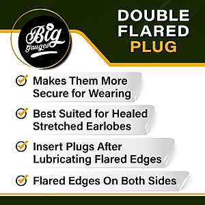 BIG GAUGES 2 Pairs Coconut Wood 4gauges 5 mm Double Flared Saddle Piercing Jewelry Ear Flesh Tunnel Stretcher Earring Lobe Plugs BG6932