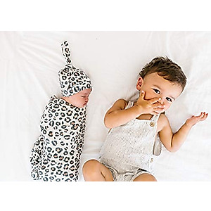 Copper Pearl Baby Beanie Hat Top Knot Stretchy Soft Zara