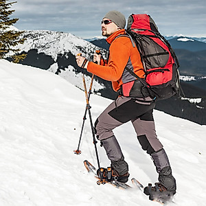 EXUAN 21Inches Light Weight Snowshoes for Women Men and Youth, Lightweight Snowshoes Set with Tote Bag, Special EVA Padded Ratchet Binding