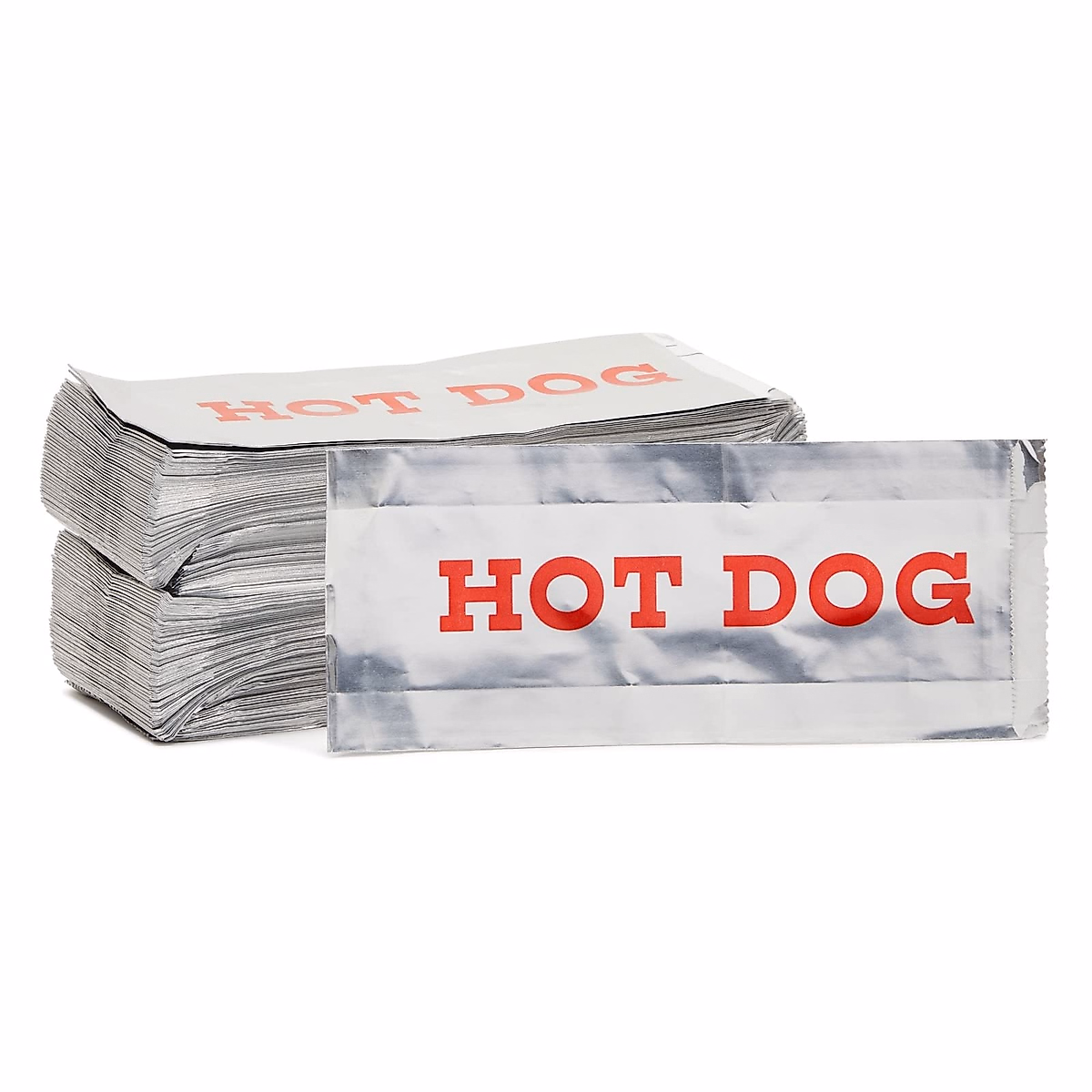 Stockroom Plus 300-Pcs Disposable Foil and Paper Hot Dog Holders and Hamburger Wrappers Combination Pack, Grease-Resistant Food Bags to Keep Food Hot for Party, Event (3 Designs)