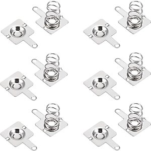 Cutelec 10Pairs Battery Springs AA Battery Negative to Positive Conversion Spring Contact Nickle Plated 12x12mm