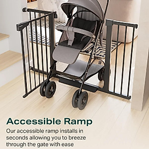 Cumbor 46 &51.5-Inch Baby Gate Extra Wide, Easy Walk Thru Dog Gate for The House, Auto Close Baby Gates for Stairs, Doorways