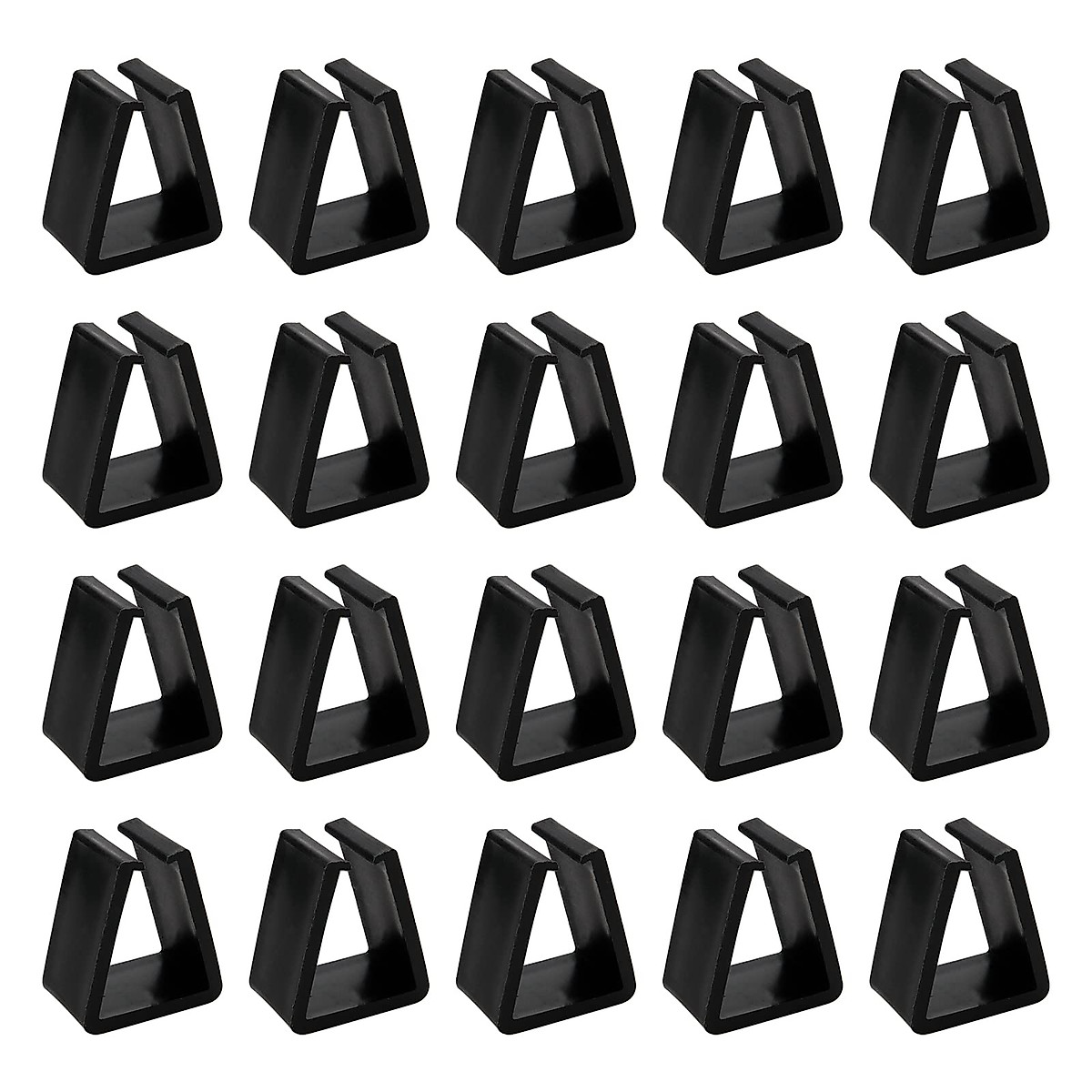 Risbay Outdoor Furniture Clips Patio Sofa Clips,Rattan Furniture Clamps Wicker Chair Fasteners,Sectional Sofa Furniture Chair Clips,Black,Pack of 20