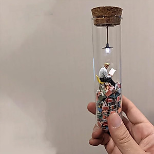 1/2/3pcs Test Tube Perspective Drawing, Test Tube Diorama, Fun Sci-fi Books to Decorate Test Tubes, Wonderful Gifts, for Loved Ones (Size : 1pcs)