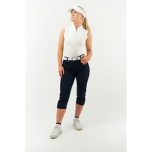 Surprizeshop Super Stretch Woven Webbing Belt | Womens Golf Belt | ONE SIZE FITS MOST | Reinforced PU Tip (White)