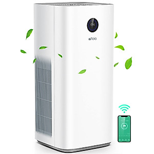 Afloia Smart Air Purifiers for Home Large Room Up to 3576 sq. Ft, Auto Air Filter WiFi Alexa Remote Control, Quiet Air Cleaner with PM2.5 Monitor for 99.99% Allergies, Smoke, Dust, Pollen