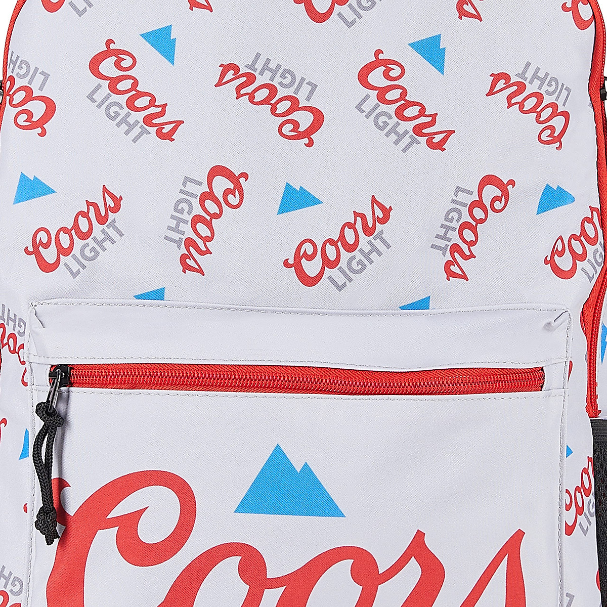 Coors Light Mens Allover Backpack As Cold As The Rockies Bookbag - The Mountains are Blue Knapsack for Men, Women, Adults (Grey)