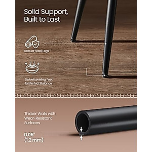 VASAGLE EKHO Collection - Bar Stools Set of 2, Bar Height Bar Stools, Kitchen Counter Stools, Mid-Century Modern Backless Counter Stools, 30-Inch Tall, Kitchen Island Home Bar, Caramel Brown