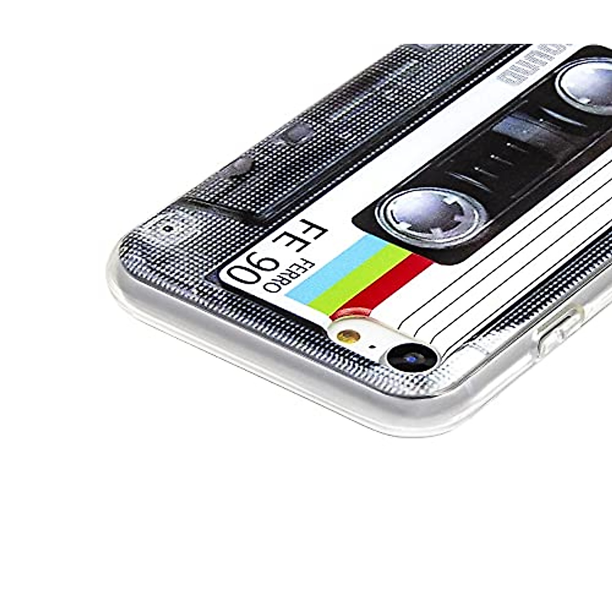 STINFIZTOL Retro Tape Cassette 80s Type Soft Back Cover Phone Case Compatible with iPhone 7 iPhone 8 iPhone SE 2020/2022